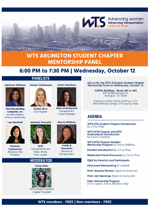 Greater Dallas/Fort Worth Student Chapter Mentorship Panel | WTS